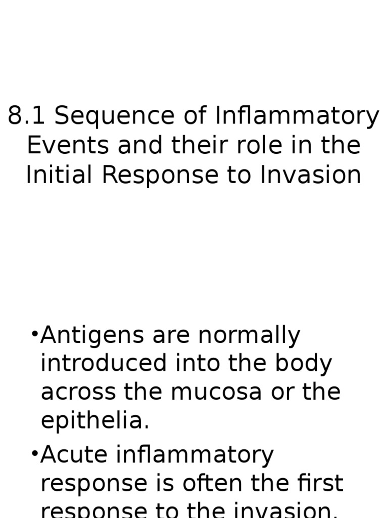 Sequence of Inflammatory Events | PDF | Phagocyte | Inflammation