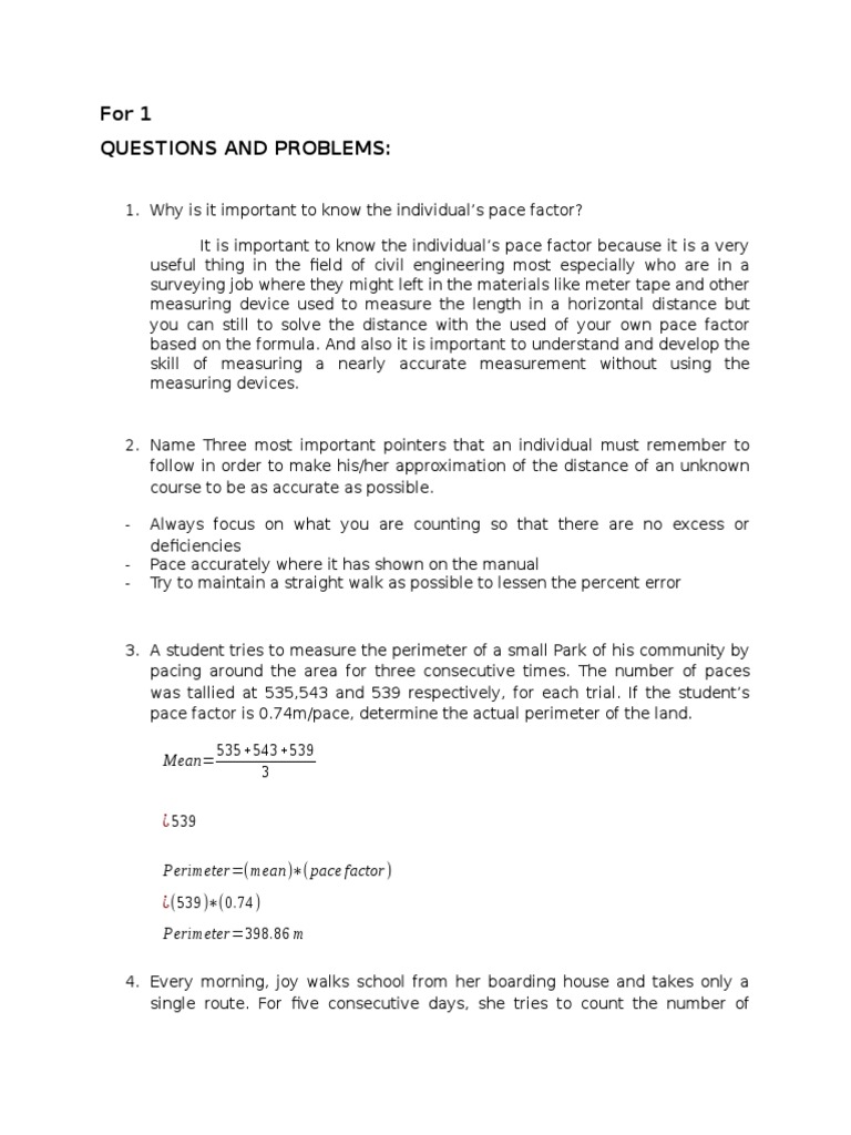 Field 1 Question and Problems | PDF | Surveying | Science