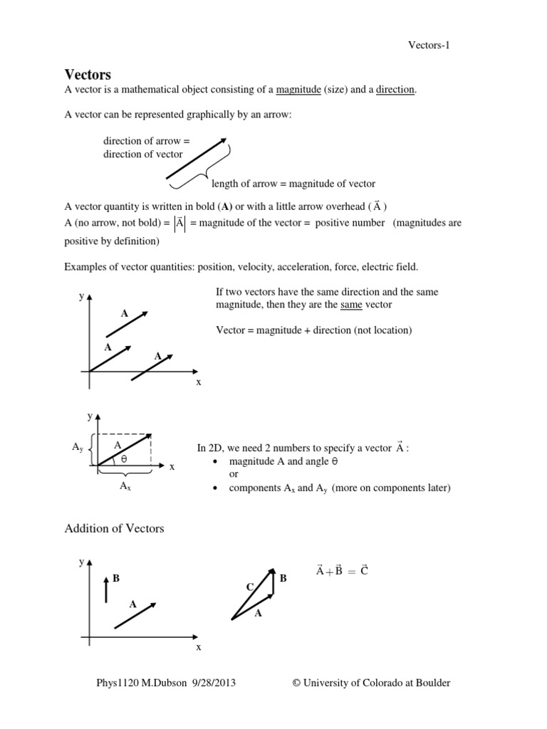 Vector Math | PDF | Euclidean Vector | Acceleration