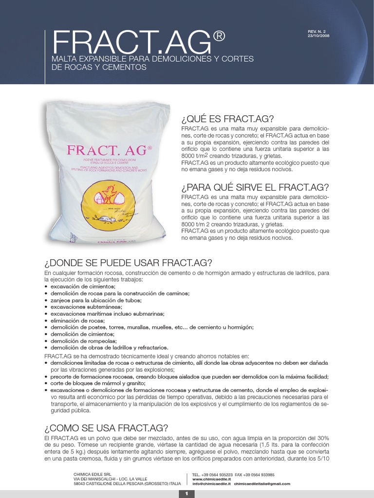 Uso y beneficios de FRACT.AG en demoliciones | PDF | Demolición | Luz ...