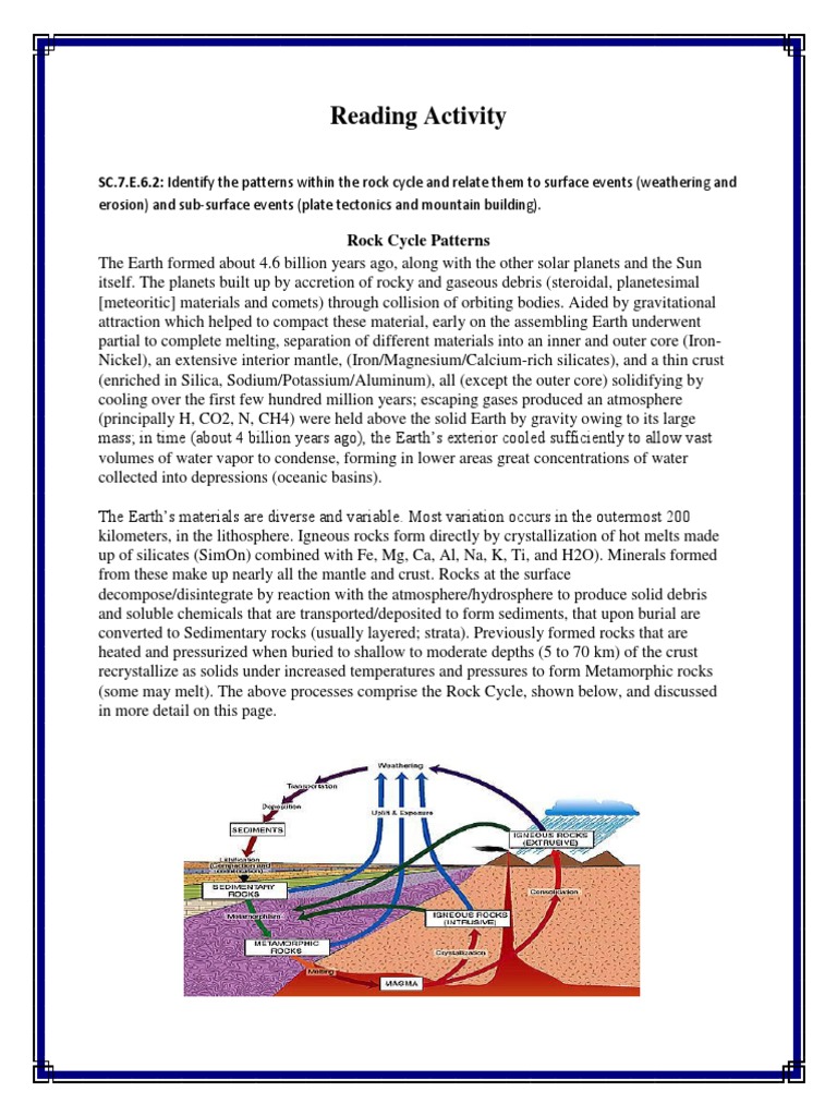 Understanding the Rock Cycle Dynamics | PDF | Plate Tectonics | Crust ...