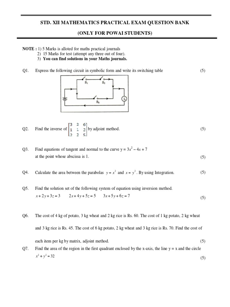 Maths Practical Exam Study Materials | PDF | Teaching Methods ...