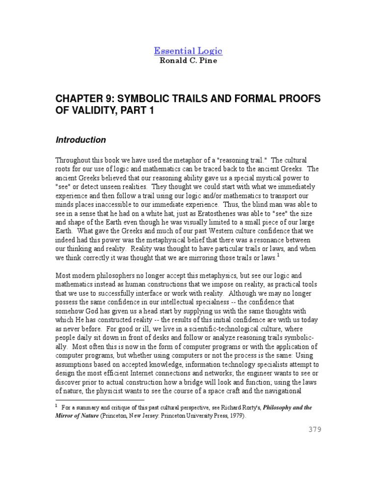 Symbolic Reasoning and Logic Trails | PDF | Social Science