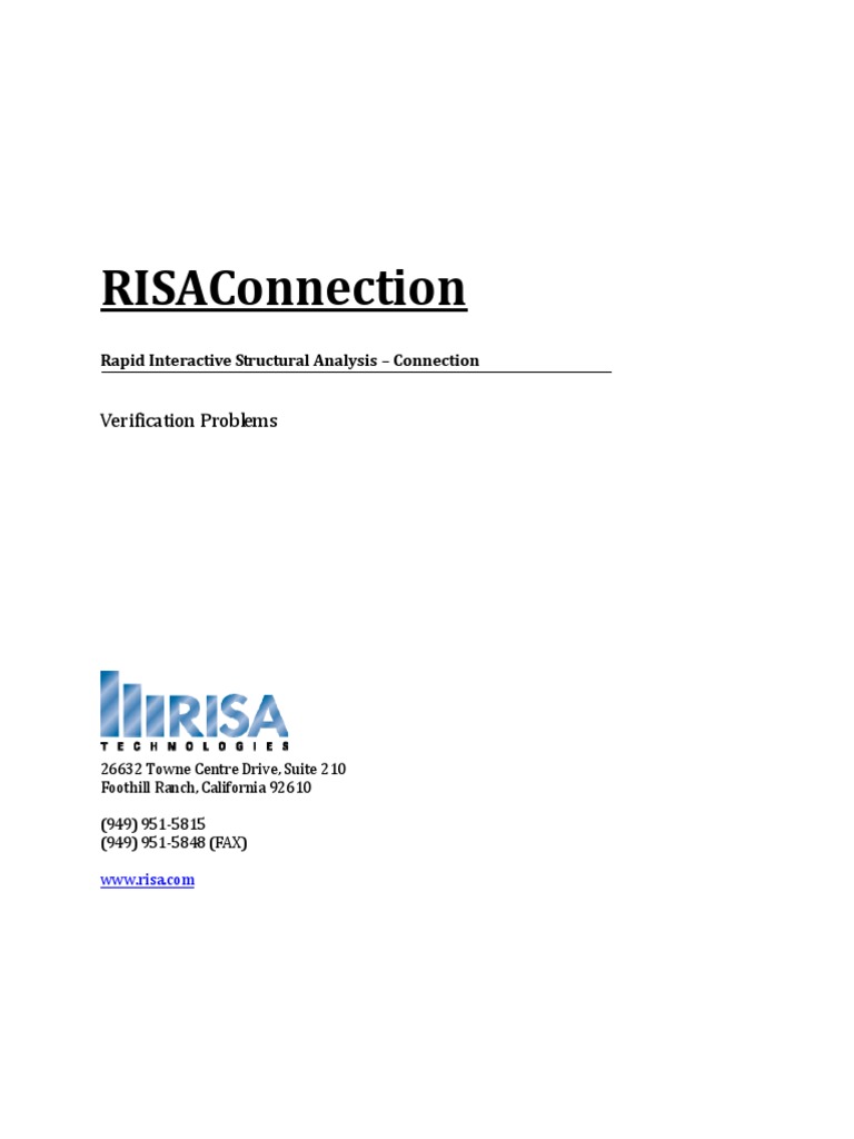 Risaconnection: Verification Problems | PDF | Buckling | Screw
