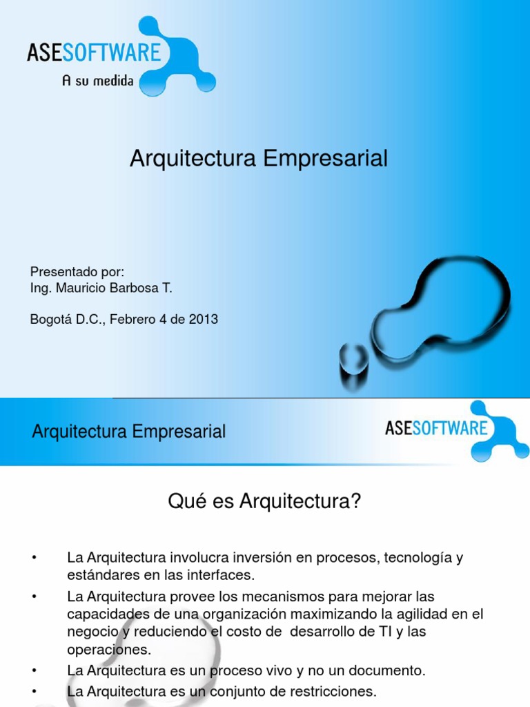 Arquitectura Empresarial | PDF | Modelo de negocio | Diseño