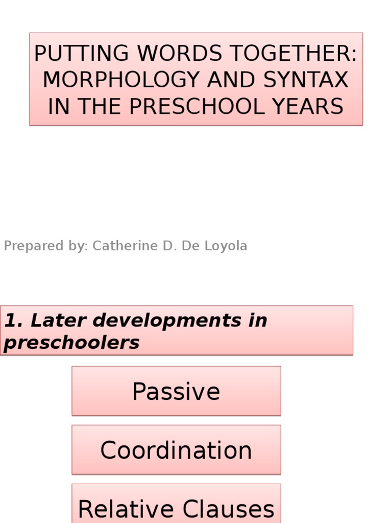 Putting Words Together | PDF | Clause | Sentence (Linguistics)