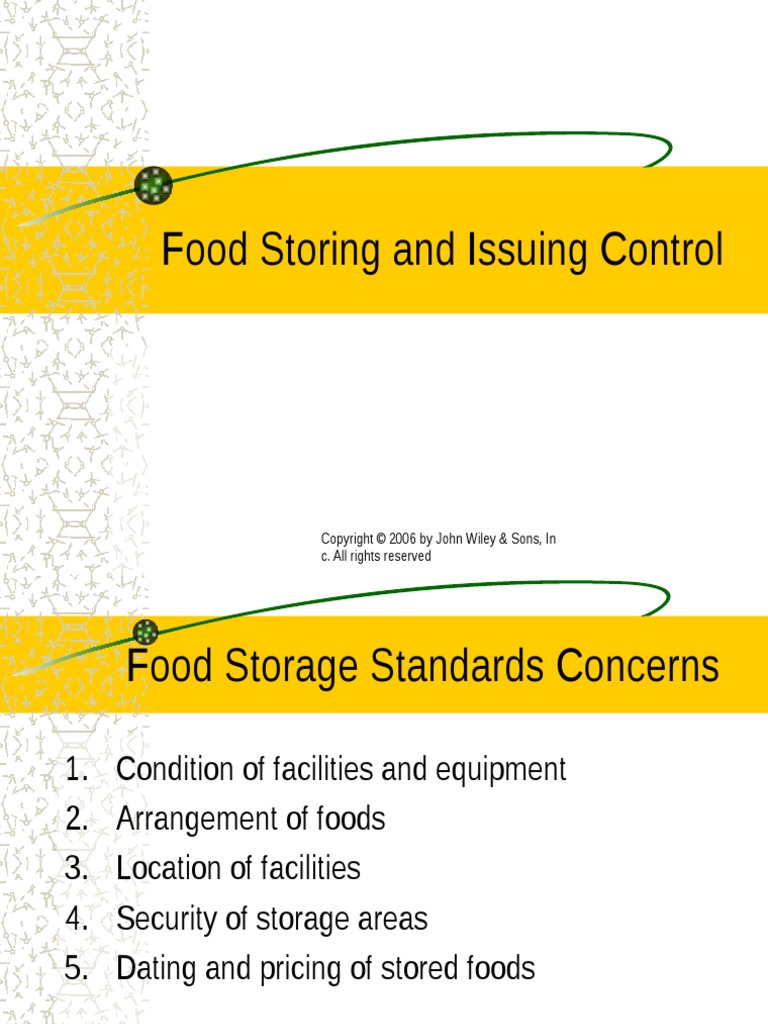Food Storing and Issuing Control | PDF | Refrigerator | Inventory