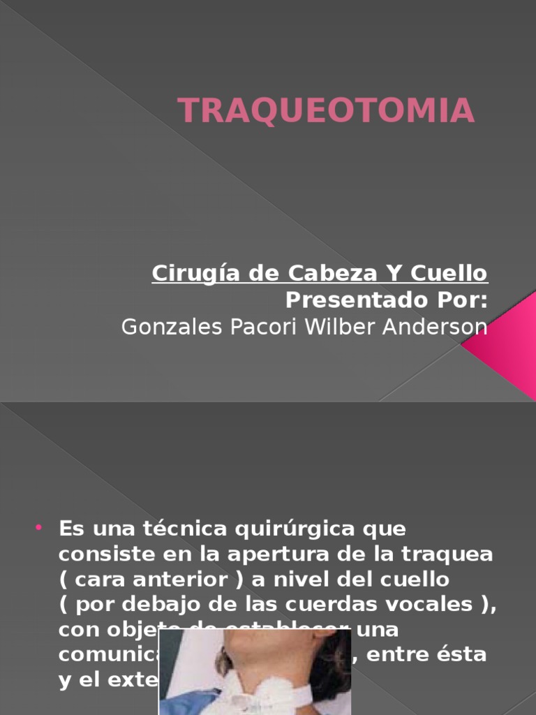 TRAQUEOTOMIA | Cirugía | Herida