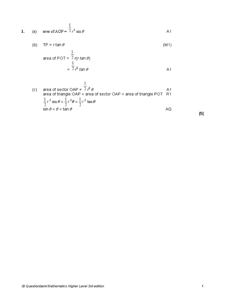 Trigo 1 Class Test (MS) | Download Free PDF | Sine | Trigonometric ...