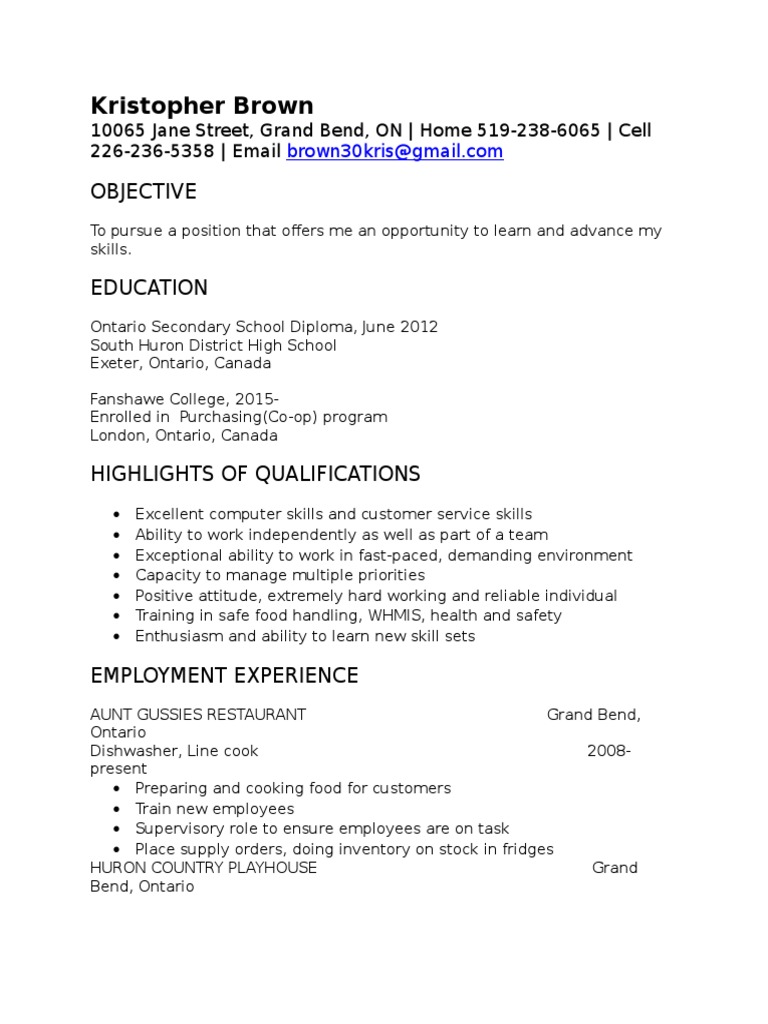 Kristopher Brown Resume | PDF | Wellness