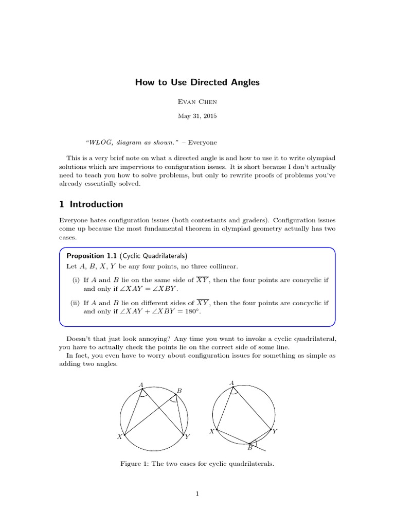 Directed Angles | PDF | Triangle | Euclid