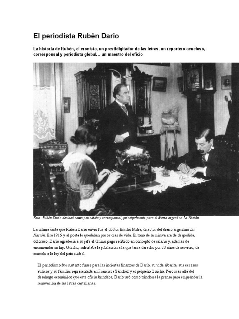 El Periodista Rubén Darío | PDF | Nicaragua | España