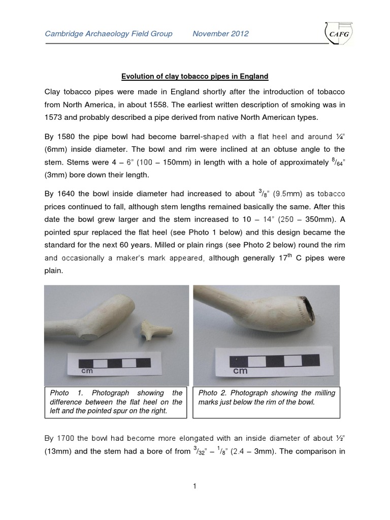 The Evolution of English Clay Tobacco Pipes: A Comprehensive Review of ...