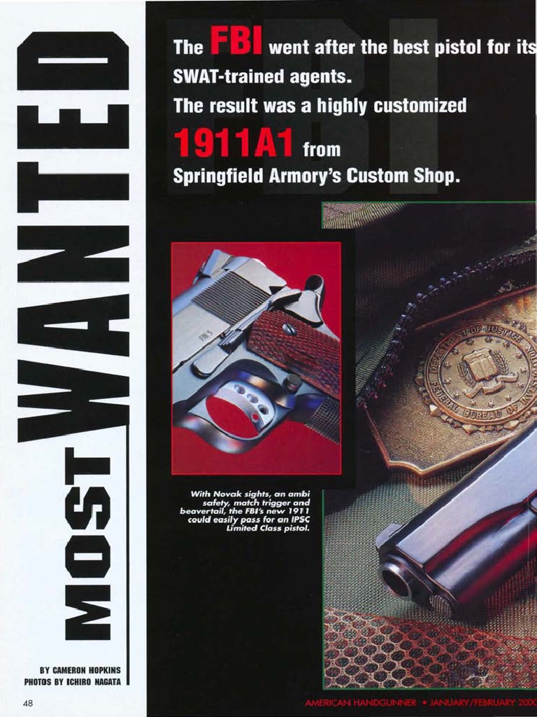 Most Wanted The FBI's Prestigious SWAT Team Pistol | PDF | Firearms ...