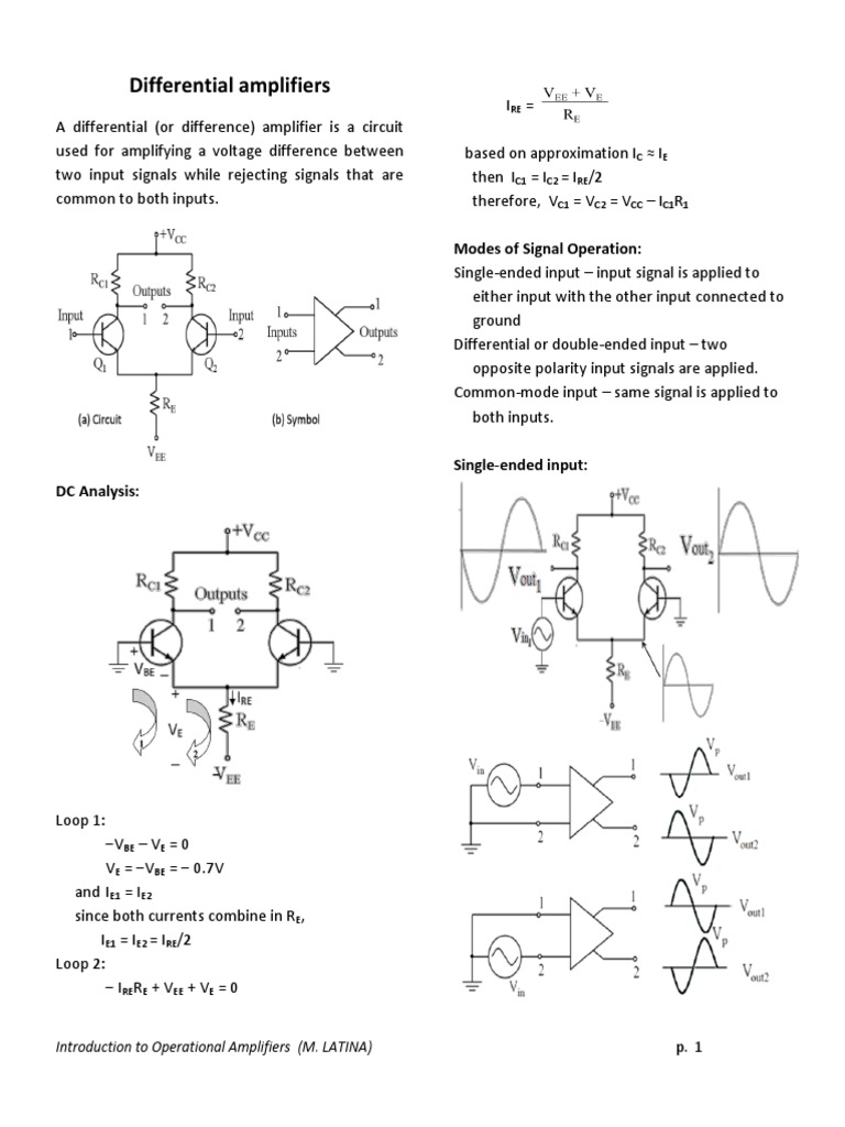 Lecture 1 Intro To Op Amps Pdf Operational Amplifier Amplifier