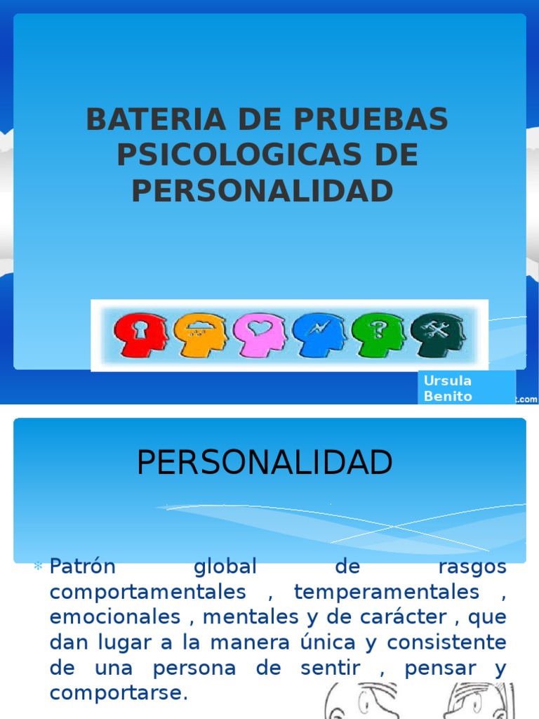 Pruebas Psicológicas para Evaluar Personalidad | PDF | Psicopatología ...