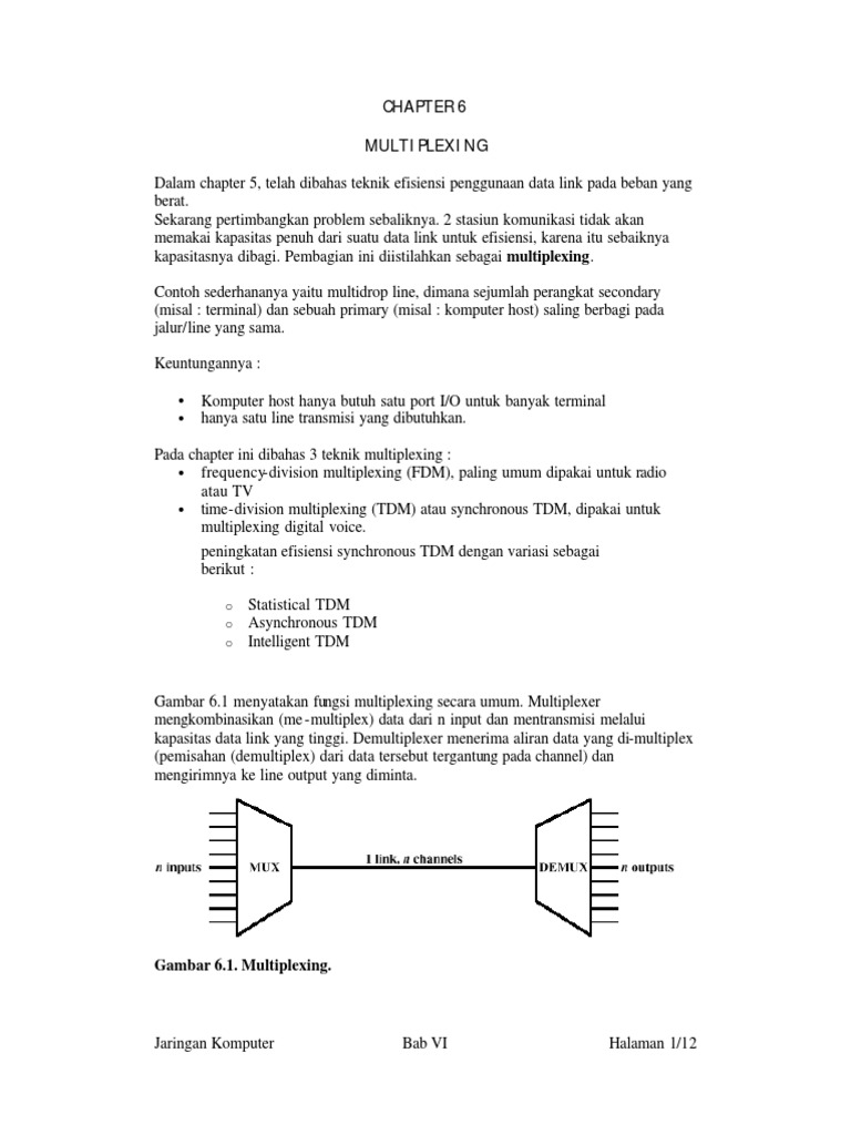 Jaringan Komputer - Bab VI - Multiplexing | PDF