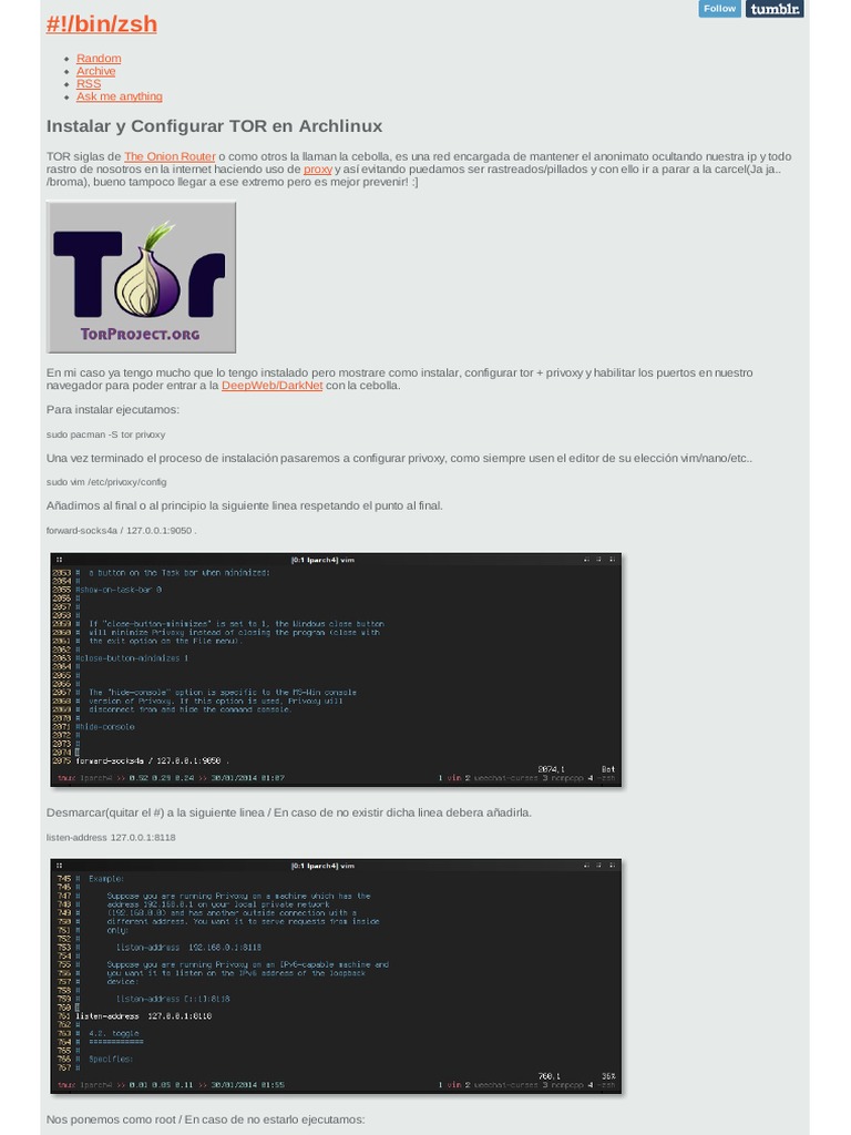 Instalación y configuración de TOR en Arch Linux | PDF | Tor (Red de ...
