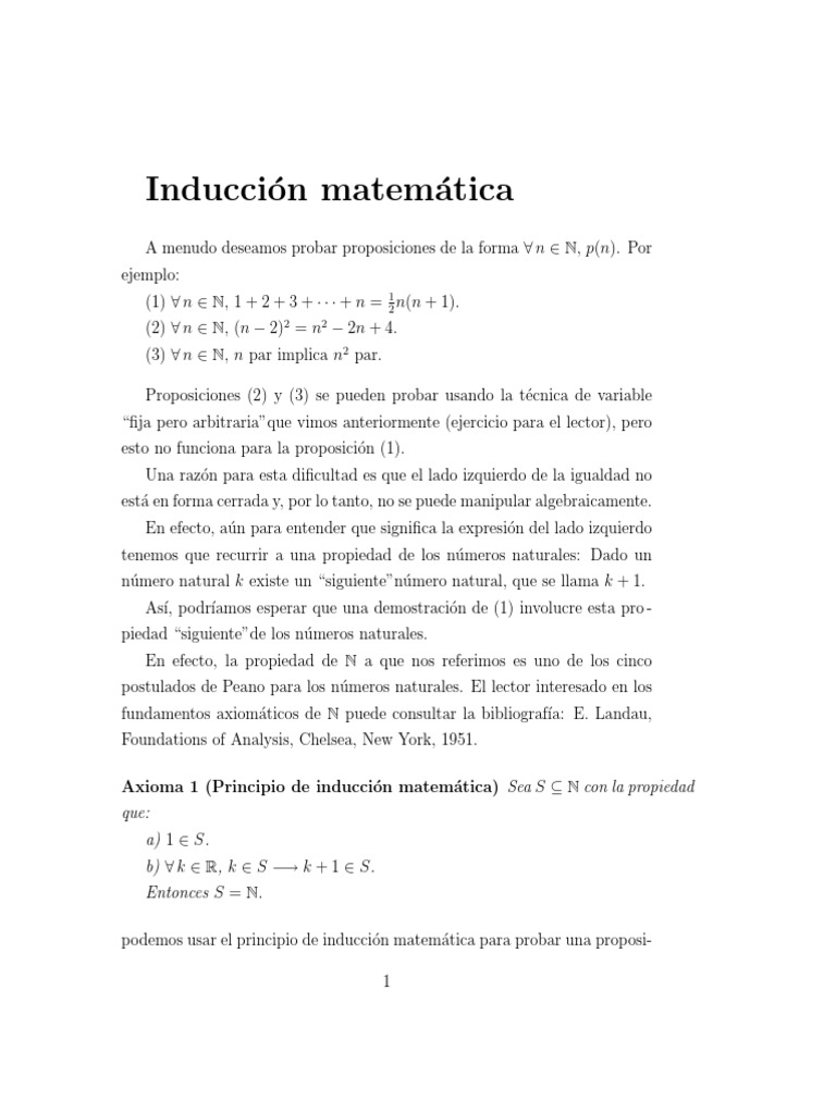 Induccion Matematica | PDF