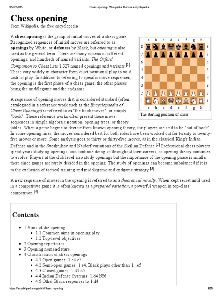 Chess Openings | PDF | Chess Openings | Competitive Games