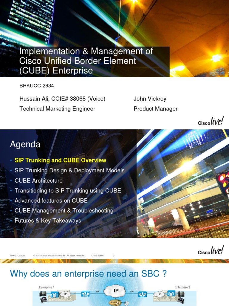 CUBE Management | PDF | Session Initiation Protocol | Voice Over Ip