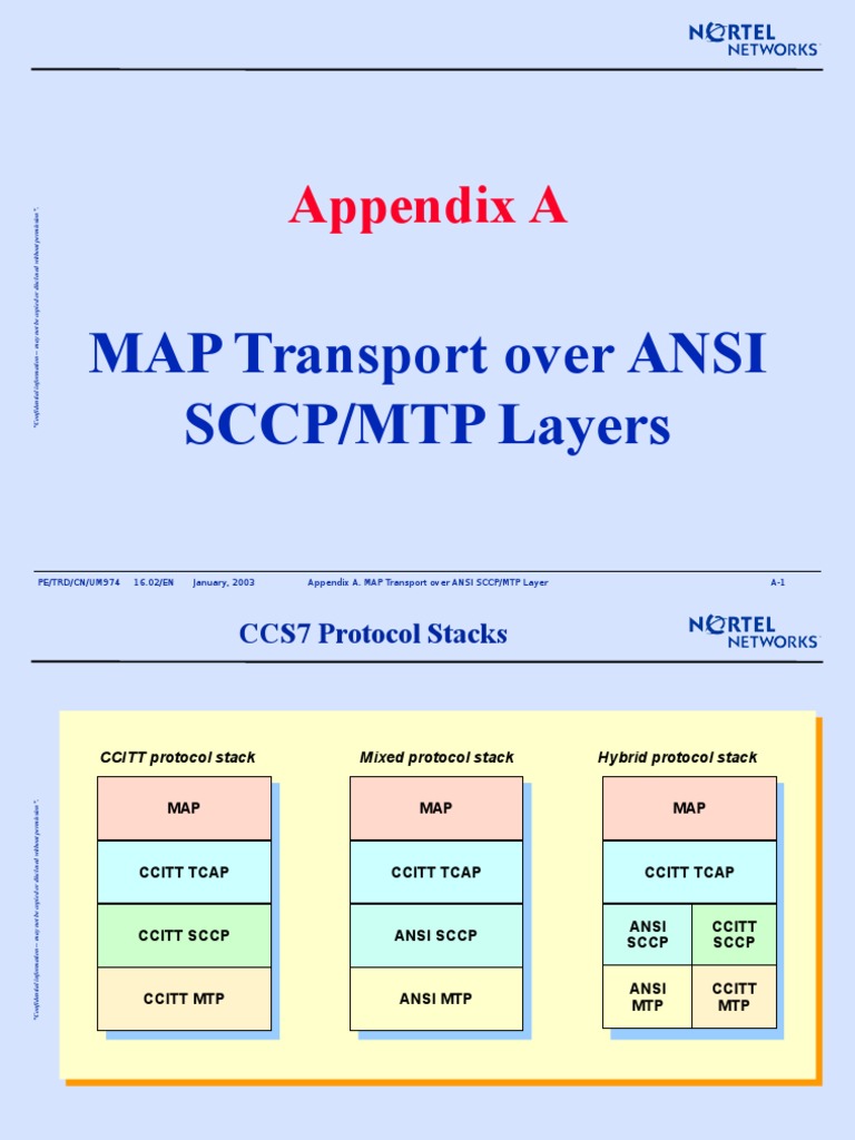 Guide to MAP Transport over ANSI SCCP/MTP Layers | PDF | International ...