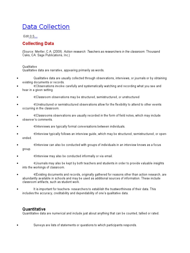 Data Collection | PDF | Qualitative Research | Focus Group