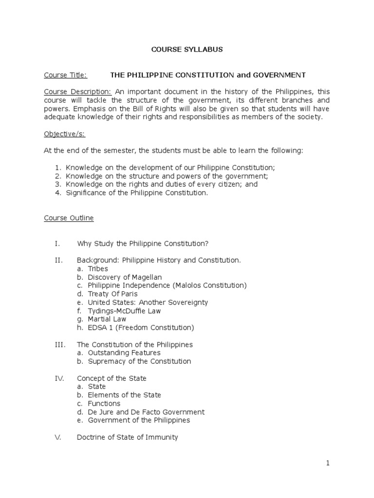 The Philippine Constitution | Constitution | Philippines