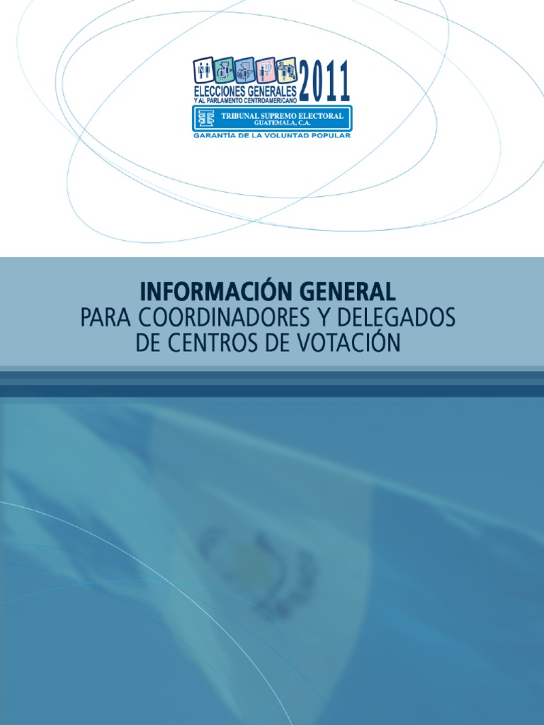 Guía para Coordinadores de Votación | PDF | Votación | Elecciones