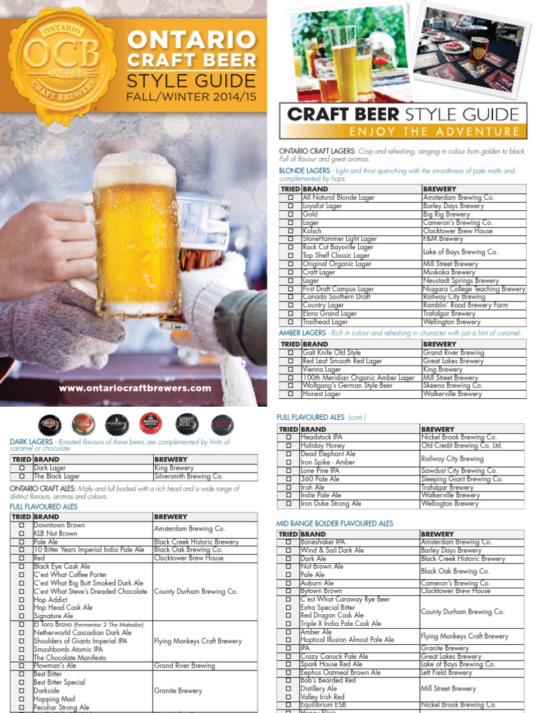 Craft Beer Style Guide | PDF | Ale | Brewery
