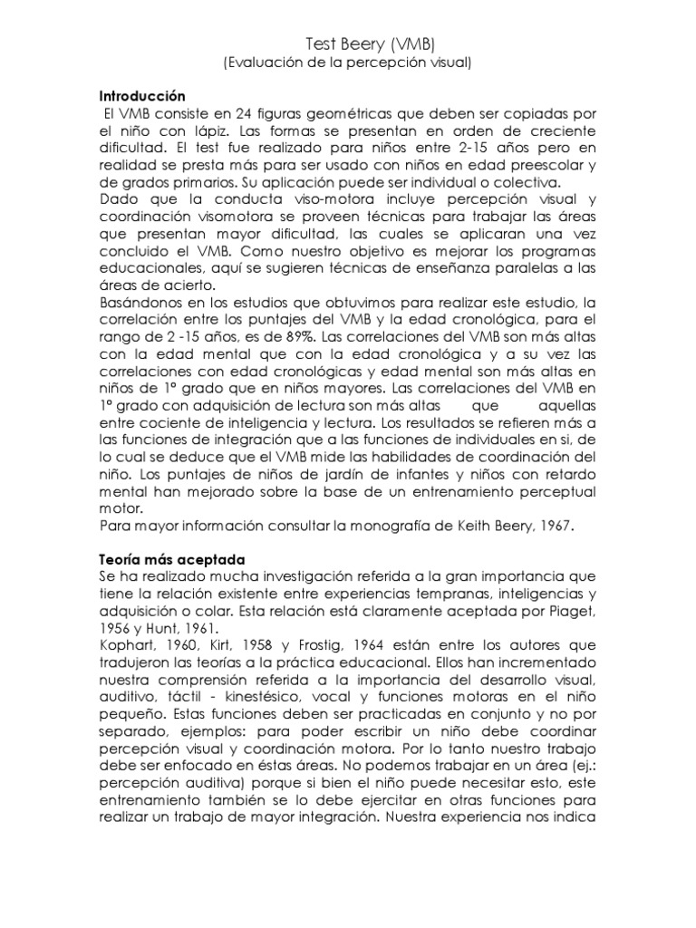 Test de Beery | PDF | Triángulo | Aplicación movil