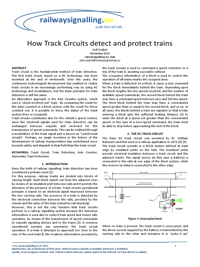 How Track Circuits Detect and Protect Trains | PDF | Relay | Transformer