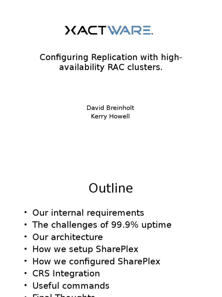 Shareplex Presentation | Download Free PDF | Oracle Database | Port (Computer Networking)