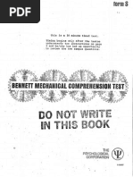 Bennett Mechanical Comprehension Test Guide | PDF | Chemical Engineering | Applied And ...