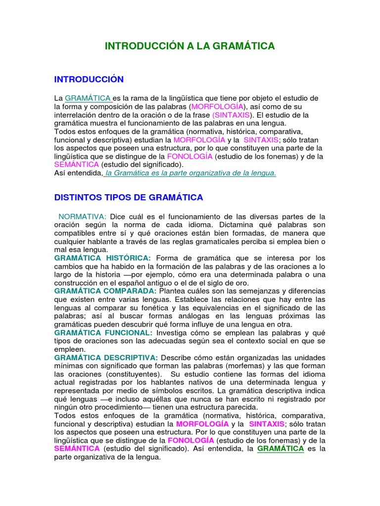 Gramatica Completo 1 | PDF | Lingüística | Gramática