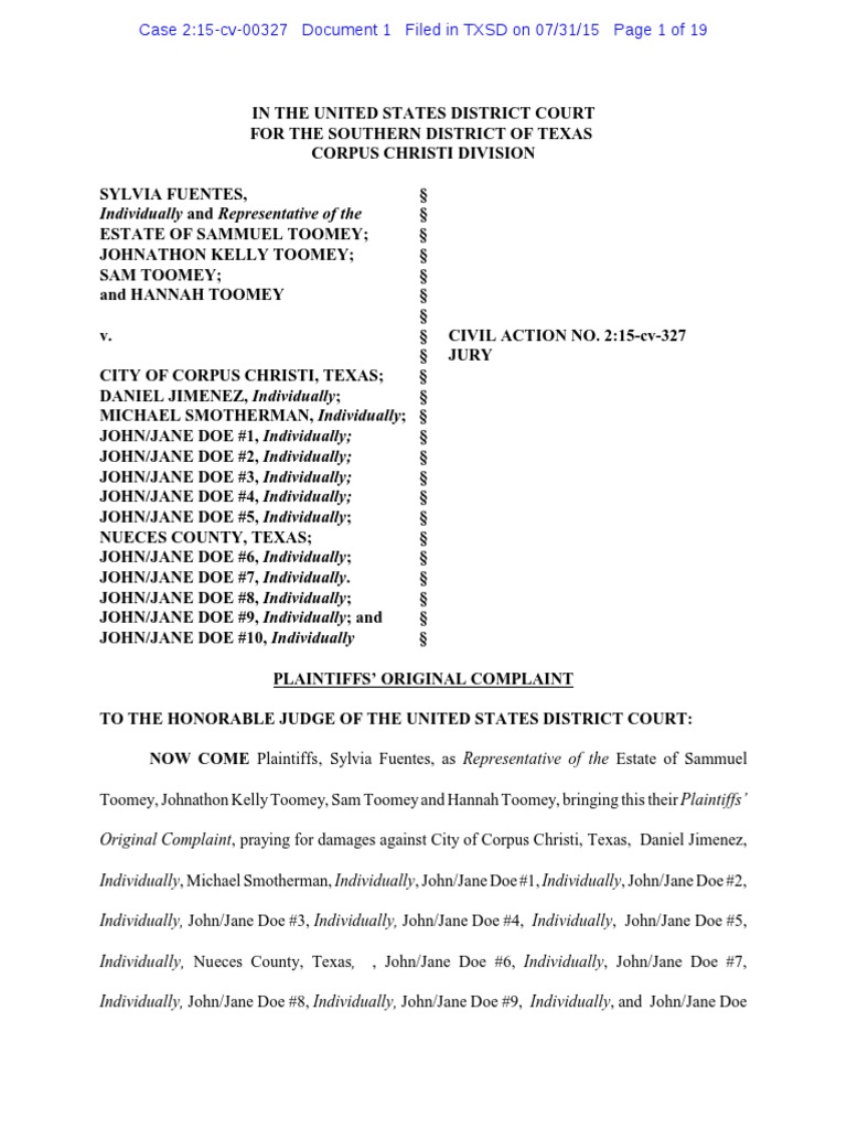 Toomey Lawsuit | PDF | Damages | Attorney's Fee