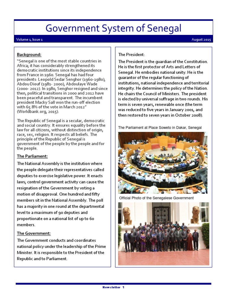 Overview of Senegal's Government System | PDF