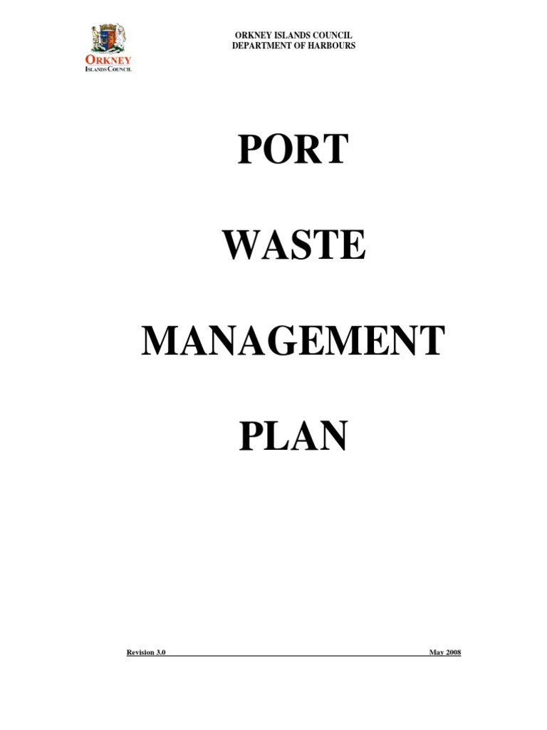 Port Waste Management Plan | PDF | Waste Management | Waste