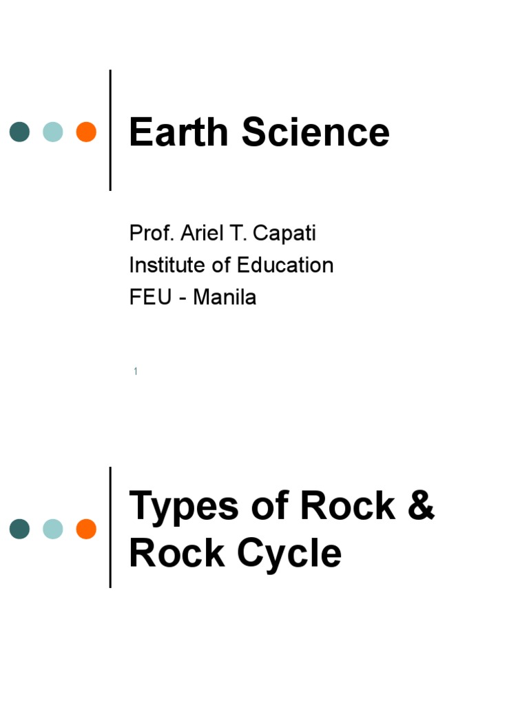 Chapter 3 - Types of Rocks & Rock Cycle | PDF | Sedimentary Rock | Rock ...