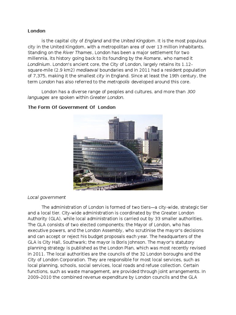 London: Londinium. London's Ancient Core, The City of London, Largely ...