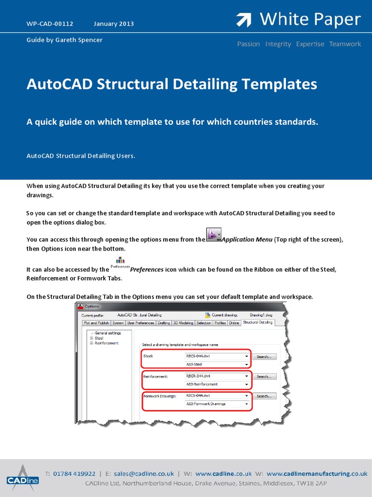 AutoCAD Structural Detailing Templates Guide | PDF