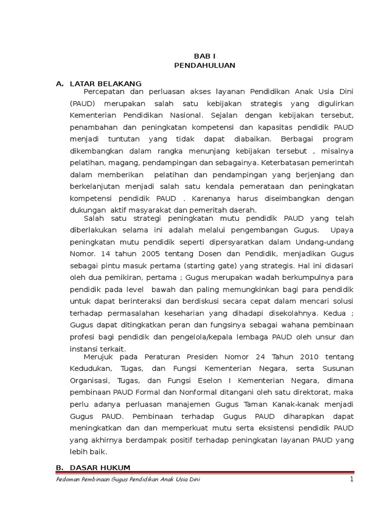 Gugus Paud | PDF