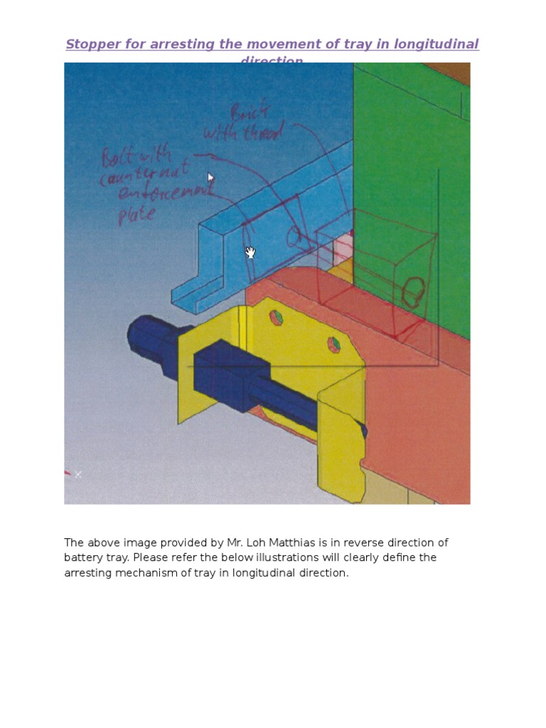 Stopper For Battery Tray in Longitudinal Direction | PDF