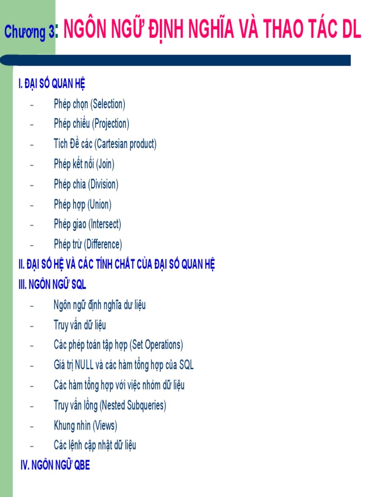 Biểu Thức Đại Số Quan Hệ | PDF