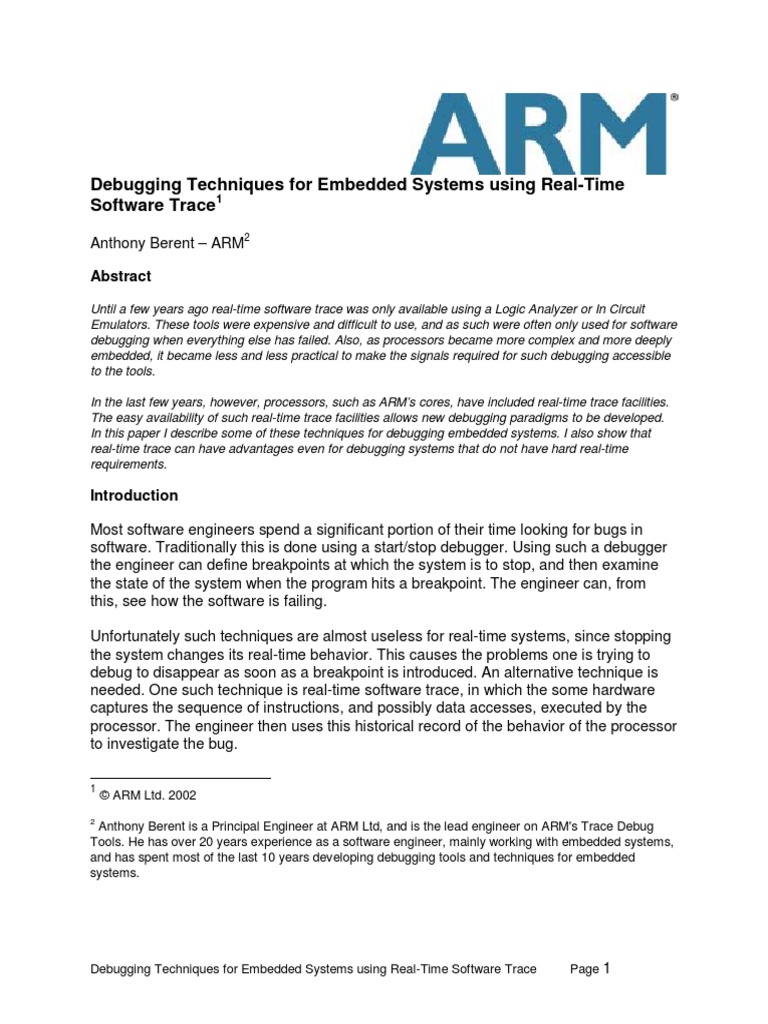 Debugging Techniques For Embedded Systems Download Free Pdf Embedded System Debugging