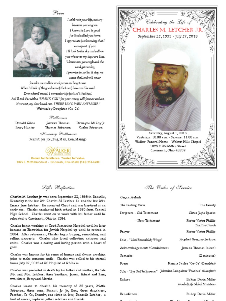 Charles Letcher Funeral Program | PDF | Abrahamic Religions | Religious ...
