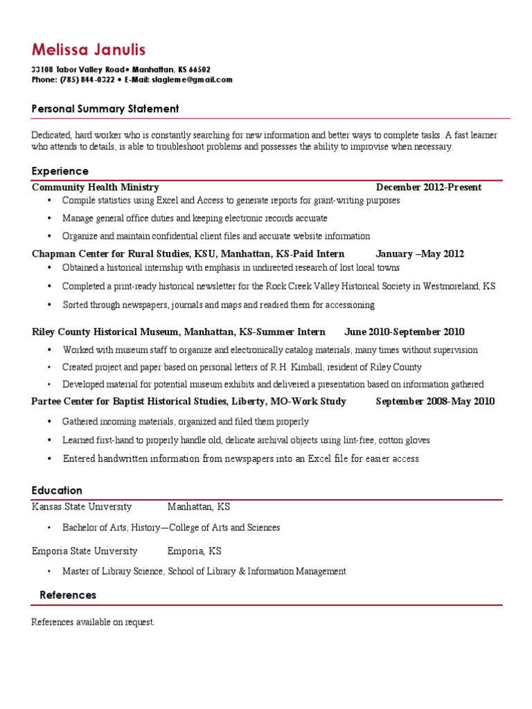 Melissa Lis Resume 2015 | PDF