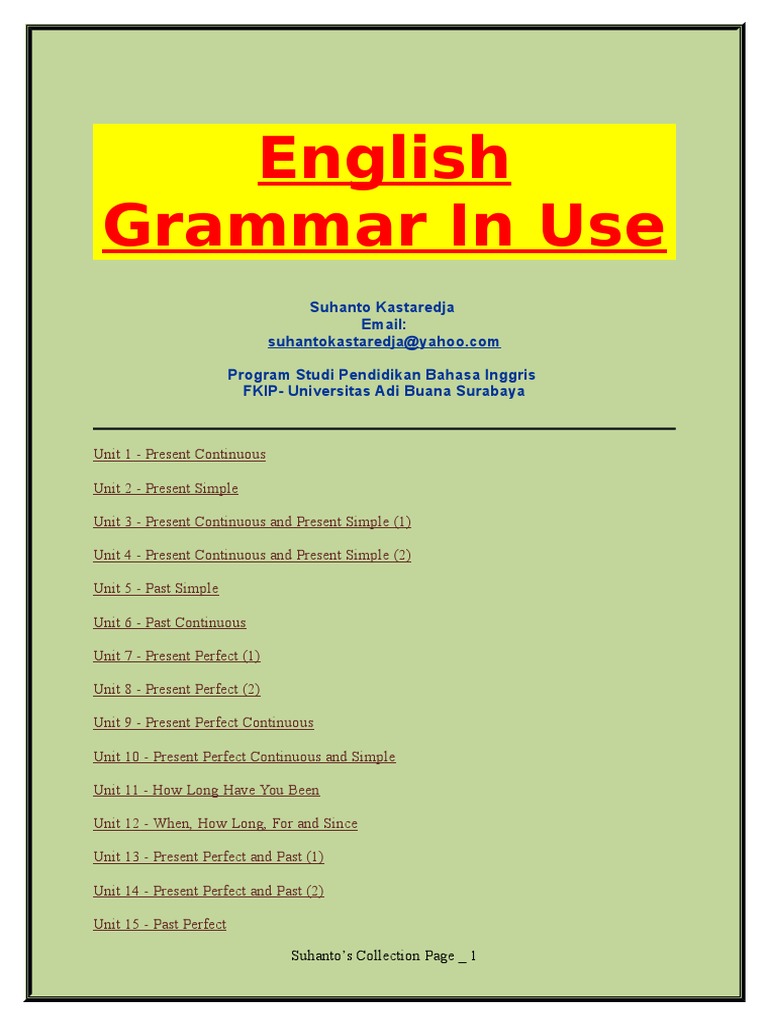 English Grammar in Use | PDF
