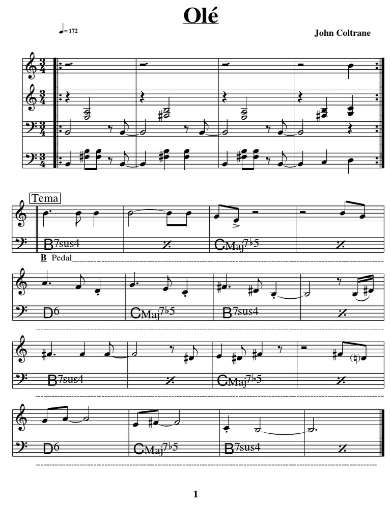 Ole (Sax Solo) | PDF
