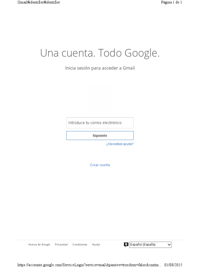 Acceso a Gmail: Iniciar sesión | PDF